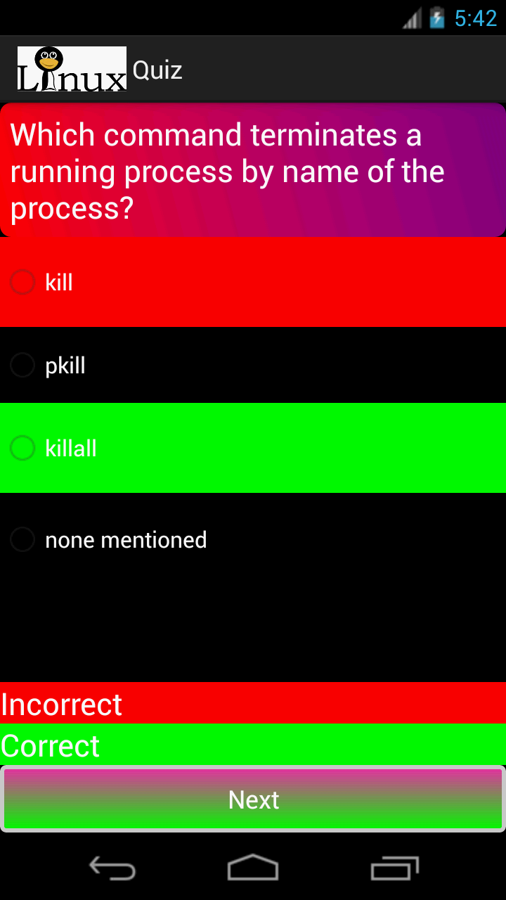 Linux tutorial + quiz - App on Amazon Appstore