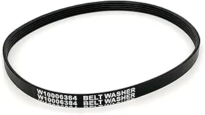 Amazon.com: W10006384 Washer Drive Belt Replacement Part for Whirlpool ...