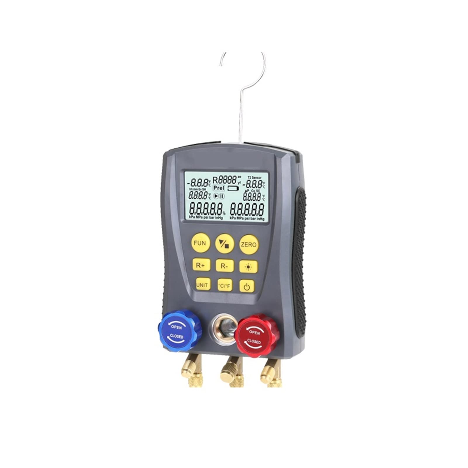 Buy Digital Manifold Pressure Gauge Digital Vacuum Pressure Manifold ...