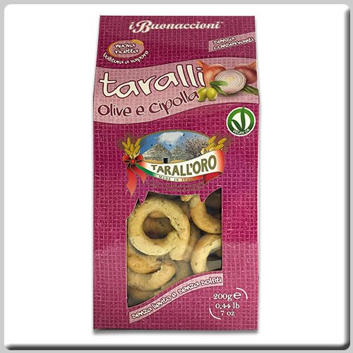 Amazon.com: Tarall’Oro Taralli Olive & Onions 7 Oz (200g) (2 Pack)