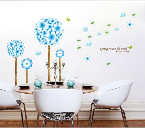 Amazon.com: New Wall Fashion Hot Pandora Flower Tree Blue Wallpaper ...