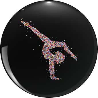 Amazon.com: Gymnastics Gymnastics Gymnast Pin Round Metal 0.75" Lapel ...