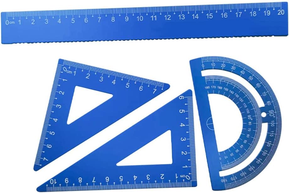 Amazon.com : Staedtler Stainless Steel Math Set with Ruler, 2 Triangles ...