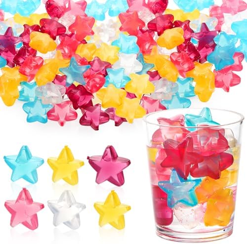 Amazon.com: Hapy Shop 40 Pack Reusable Plastic Ice Cubes Star Shape for ...