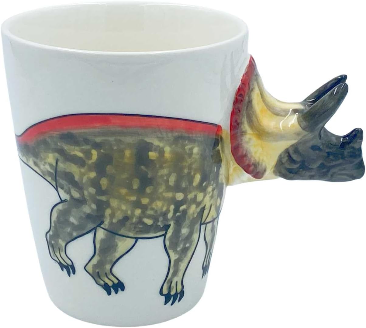 Amazon.com: Kalamansi Dinosaur-Themed Ceramic Mug - Hand-Painted, 3D ...