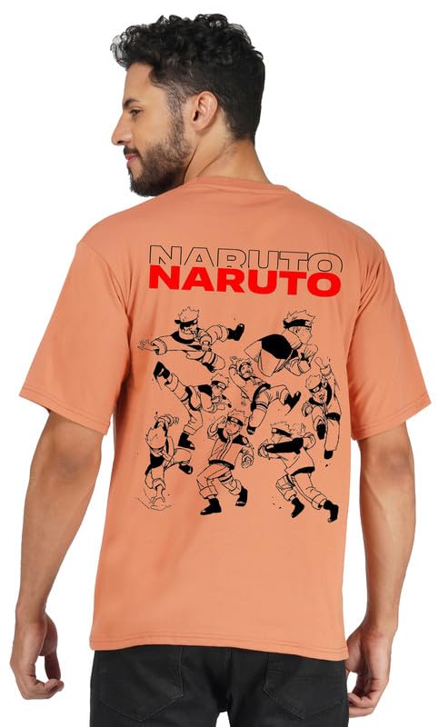 Buy FUBURA Men's Loose Fit Baggy Oversized Cotton Round Neck Half ...