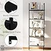 Amazon.com: aboxoo Ladder Shelf Open 5-Tier Bookshelf Wall-Mounted ...