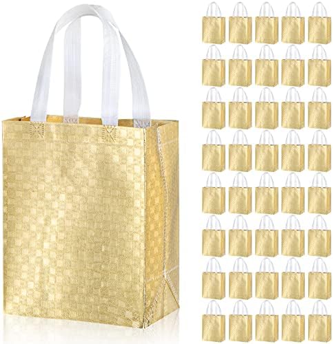 Amazon.com - Tosnail 40 Pack 10 x 8 Inch Glossy Gold Reusable Grocery ...