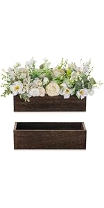 Amazon.com: NUPTIO Wooden Box for Centerpiece Wedding: 12 Pcs Rustic ...