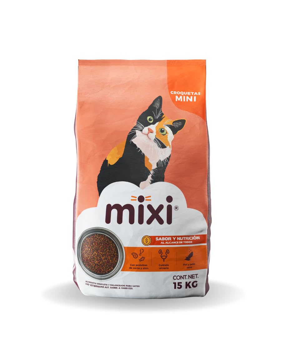 MIXI ALIMENTO para Gato Adulto 15 kg : Amazon.com.mx: Productos para animales