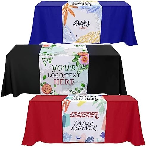 Amazon.com: Custom Table Runner with Business Logo - Custom Banner and ...