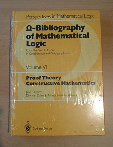Amazon | Proof Theory, Constructive Mathematics (Vol 6) (Omega-Bibliography of Mathematical ...