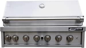 Amazon.com: Barbeques Galore Grand Turbo 40-inch 6-Burner Built-in BBQ ...