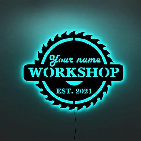 Amazon.com: souleather Custom Neon Garage Sign, Personalized Garage ...