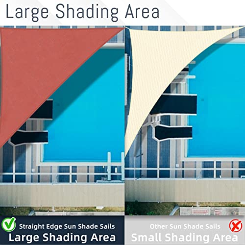 Snapklik.com : Sun Shade Sail, 12x12x12 Red Straight Eage Triangle ...