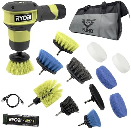 Amazon.com: RYOBI USB Lithium Compact Scrubber Kit with 2.0 Ah Battery ...