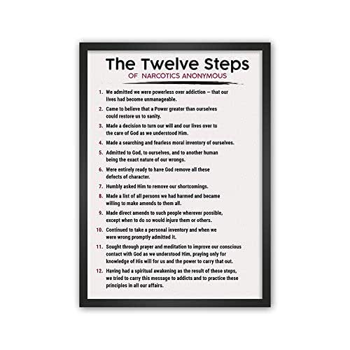 Amazon.com: The 12 Steps of NA Poster - Narcotics Anonymous - 3 Color ...