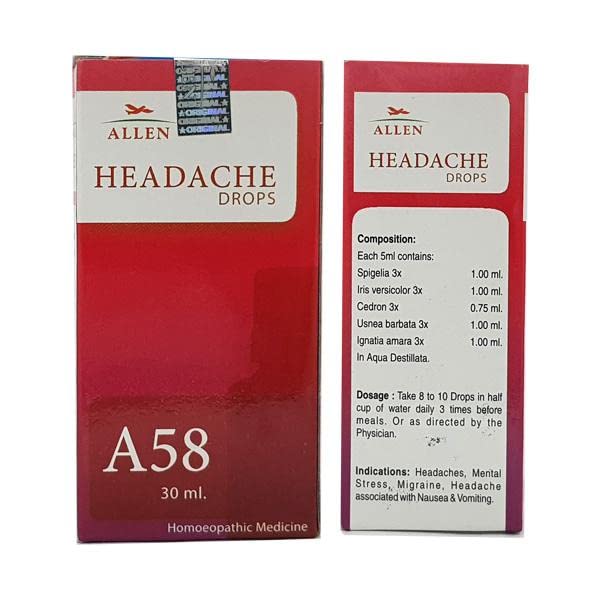 Allen A58 Headache Drop - 30 ml (Pack of 1) : Amazon.in: Health ...