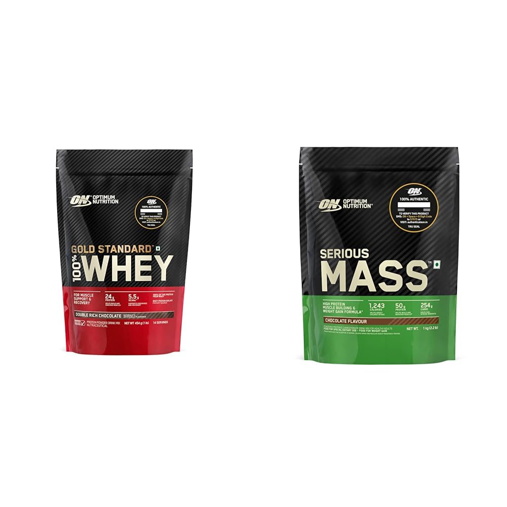 OPTIMUM NUTRITION (ON) Gold Standard 100% Whey Protein 454 G Double ...