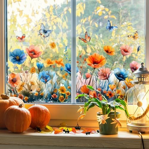 Amazon.com: 9 Sheet Hello Spring Window Stickers Decorations Spring ...
