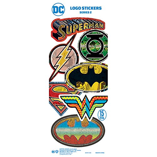 A&A DC Comics Justice League Logo Stickers ( Series 2 ) Set of 15 ...