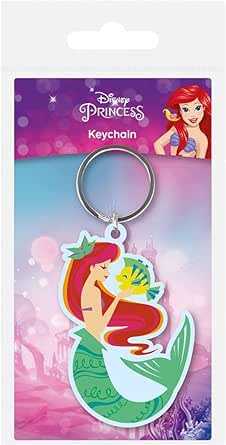 Amazon.com: The Little Mermaid Ariel & Flounder Keychain (One Size ...