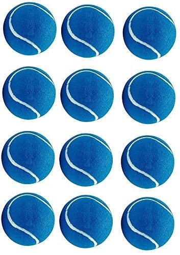 AEROLOOKS Rubber Light Weight Cricket Tennis Ball (Blue) -(Pack of 12 ...