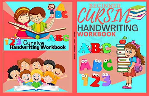 Amazon | Beginner cursive handwriting workbook for kids(ABC/123 ...