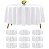 Amazon.com: Cozy Luxe Home 12-Pack White Round Paper Tablecloths - 82in ...