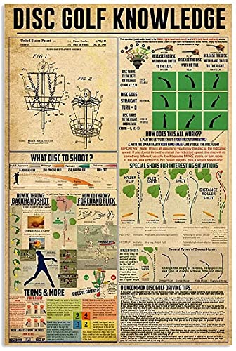 Amazon.com: Disc Golf Knowledge New Vintage Metal Tin Sign Decor for ...