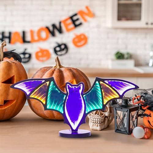 COIZYZZL Christmas LED Infinity Lights Skull - Colorful Optical ...