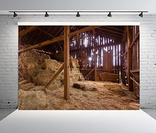 Amazon.com : BELECO 10x8ft Fabric Western Farm Barn Nativity Backdrop ...
