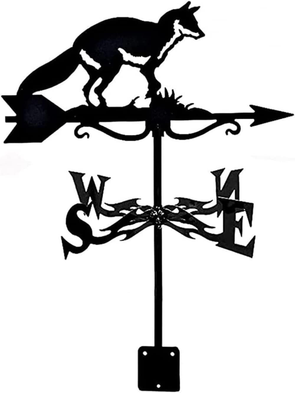Amazon.com: AMITVA Metal Weather Vane with Fox Silhouette Weathervane ...