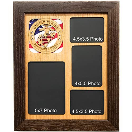 Amazon.com: US Marine Corps Picture Frame (11x14 Layout H, Dark ...