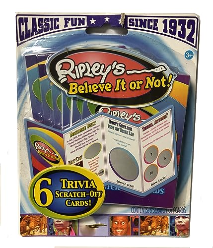 Amazon.com: Ripley's Believe it or not - 6 Trivia Scratch-off Cards ...