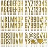 Amazon.com: 400 Pcs 24 Sheets Large Letter Stickers Gold 2.5 Inches ...