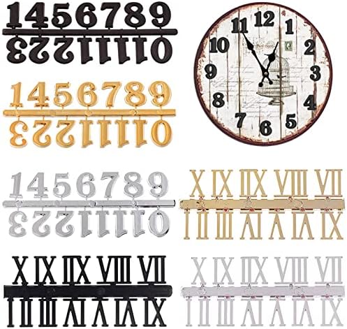Amazon.com: Yaomiao 15 Sets Clock Numerals Kit in Black Silver Gold DIY ...