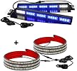 Amazon.com: XRIDONSEN 2PCS 60 inch Blue Emergency Lights Strip 720 LED ...