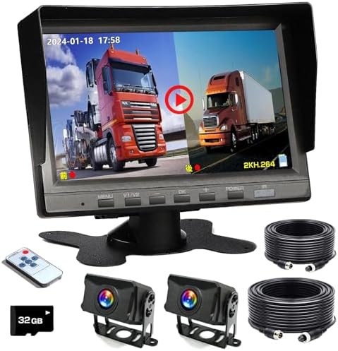 Amazon.co.jp: [2024 Model] Rear Camera Monitor Set, 7 Inch Rear Monitor ...
