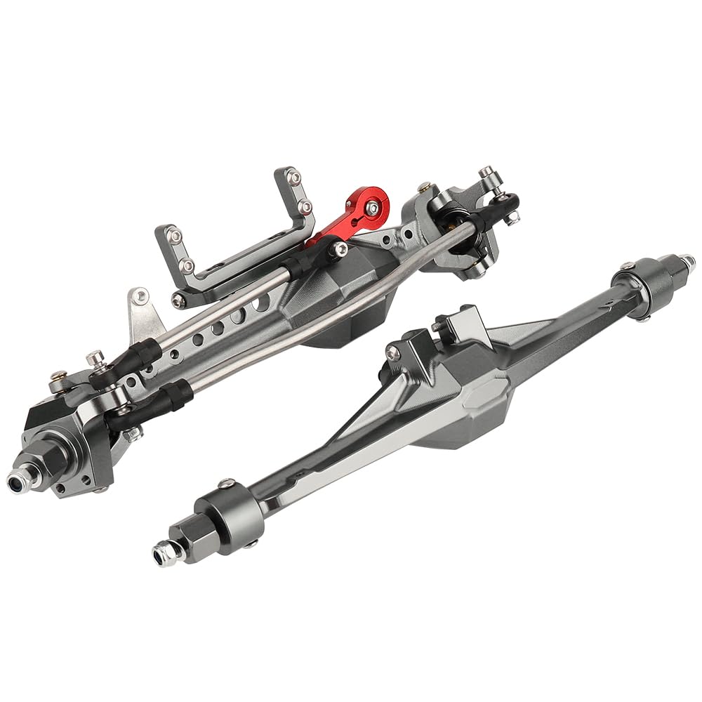 Amazon.com: Pothyes CNC Aluminum Complete Axle Front & Rear Set for 1/ ...