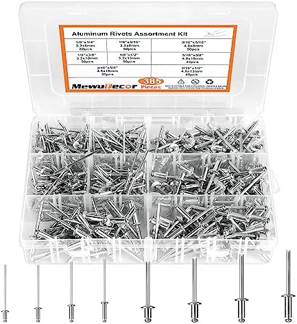 Amazon.com: ISPINNER 125pcs Large Flange Aluminum Blind Rivets, Pop ...