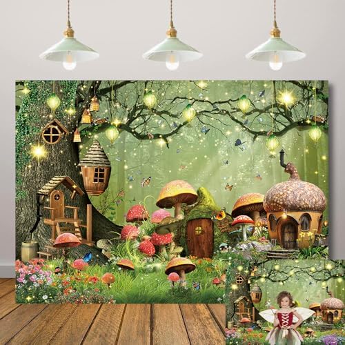 Spring Wonderland Backdrop Fairy Tale Forest Mushroom Background ...