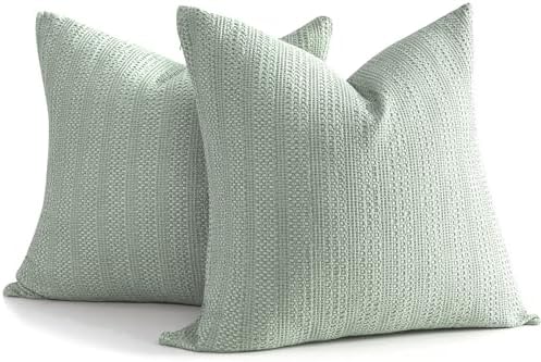Amazon.com: COCOPLOCEUS 24x24 Pillow Covers Set of 2 Euro Sham Pillow Covers Cotton Euro Pillow ...