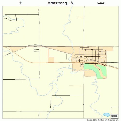 Amazon.com : Large Street & Road Map of Armstrong, Iowa IA - Printed ...