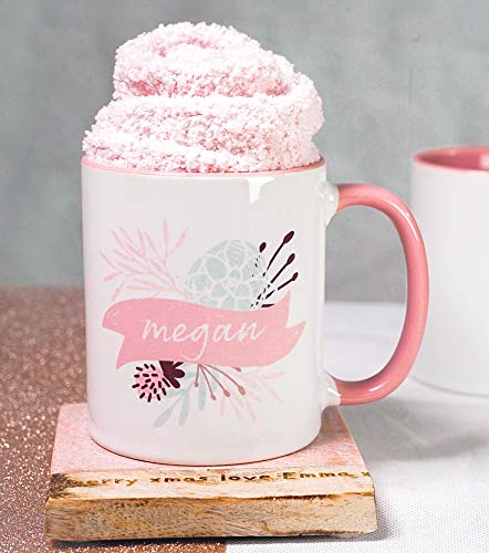 Personalised Name Mug and Fluffy Sock Gift Set : Amazon.co.uk: Handmade ...