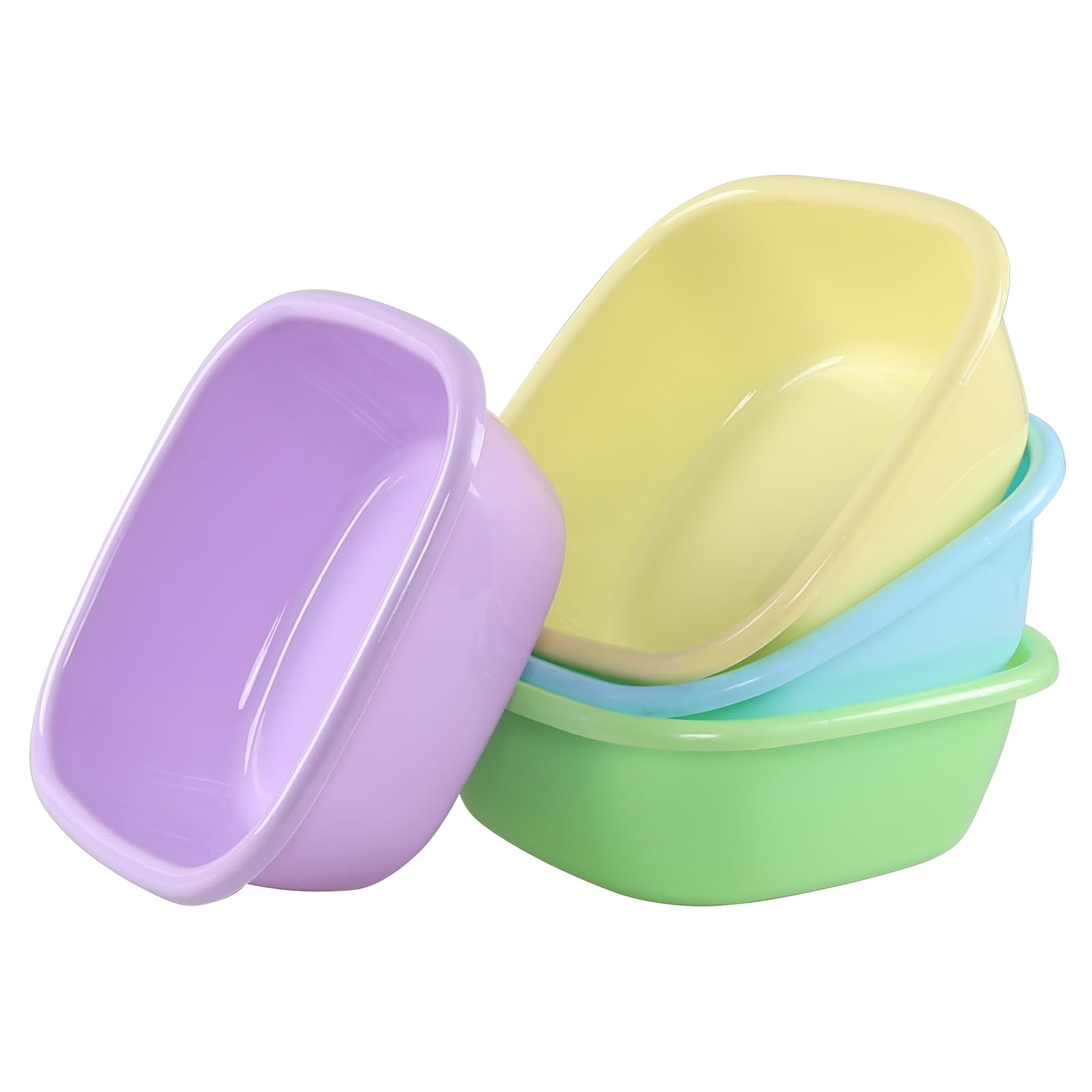 Amazon.com: Lasbily Set of 4 Plastic Wash Basin, Small Dish Washing Tub ...