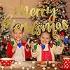 Amazon.com: Merry Friendsmas Banner Glittery Gold with Light Bulb ...