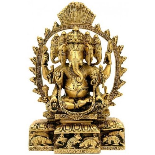 Buy Redbag Ganesha Vishwa Rupa - Brass Sculpture 93622 (9" x 6.25" x 2. ...
