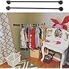Amazon.com: MYOYAY Corner Garment Rod 34 inches 2 Pack Industrial Pipe ...