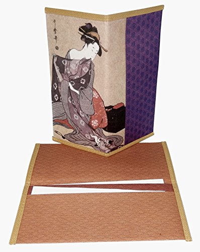 Amazon.com: Set of 2 Japanese Rice Paper Wallet or Checkbook Cover Lady ...